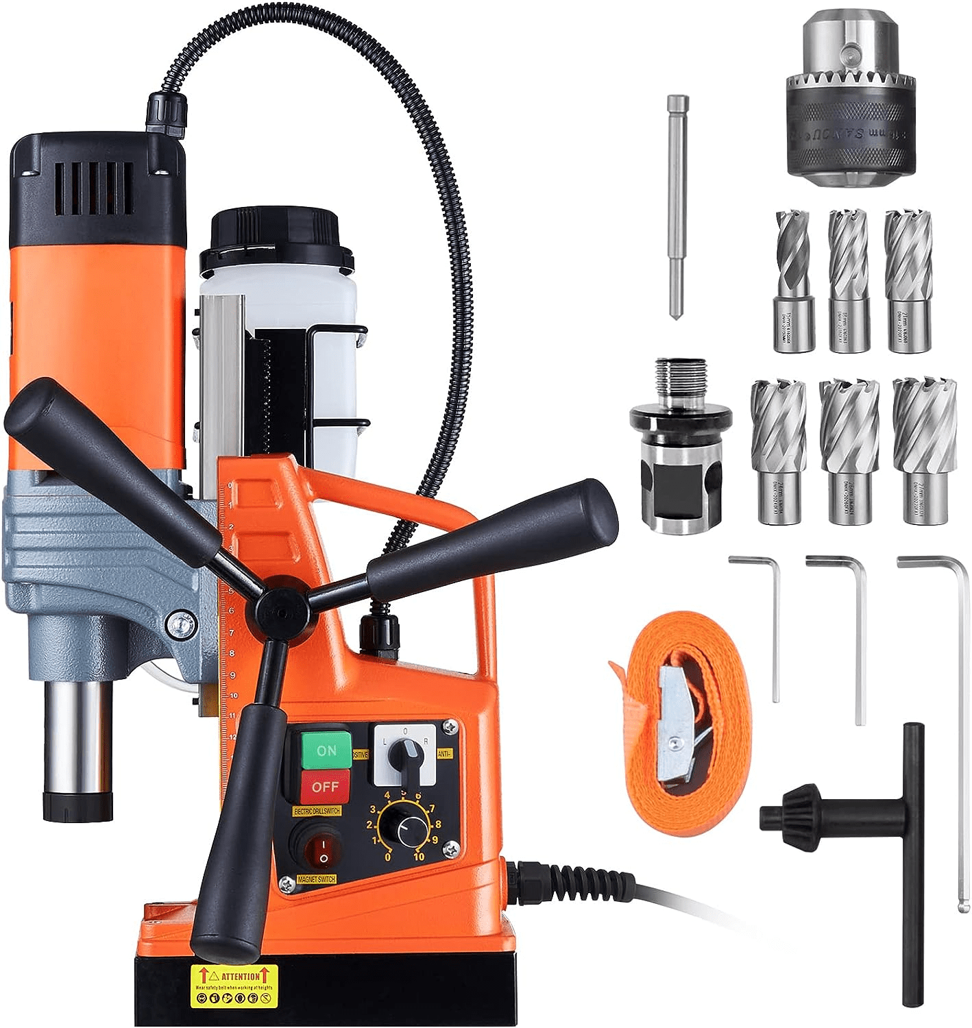 Mag Drill Press, 1400W 2" Boring Diameter, 2922lbf Power Magnetic Drill ...