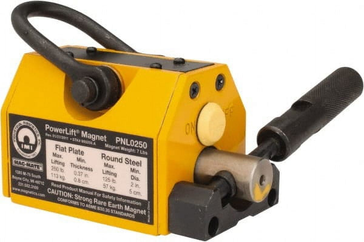 Mag-Mate 250 Lb Load Capacity, Magnetic Lifter 6-5/8" High x 2-5/8 ...