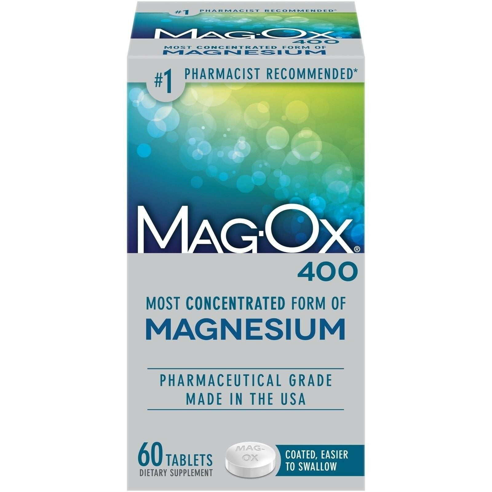 Mag-Ox 400® Magnesium Dietary Supplement, Potassium & Muscle Support ...