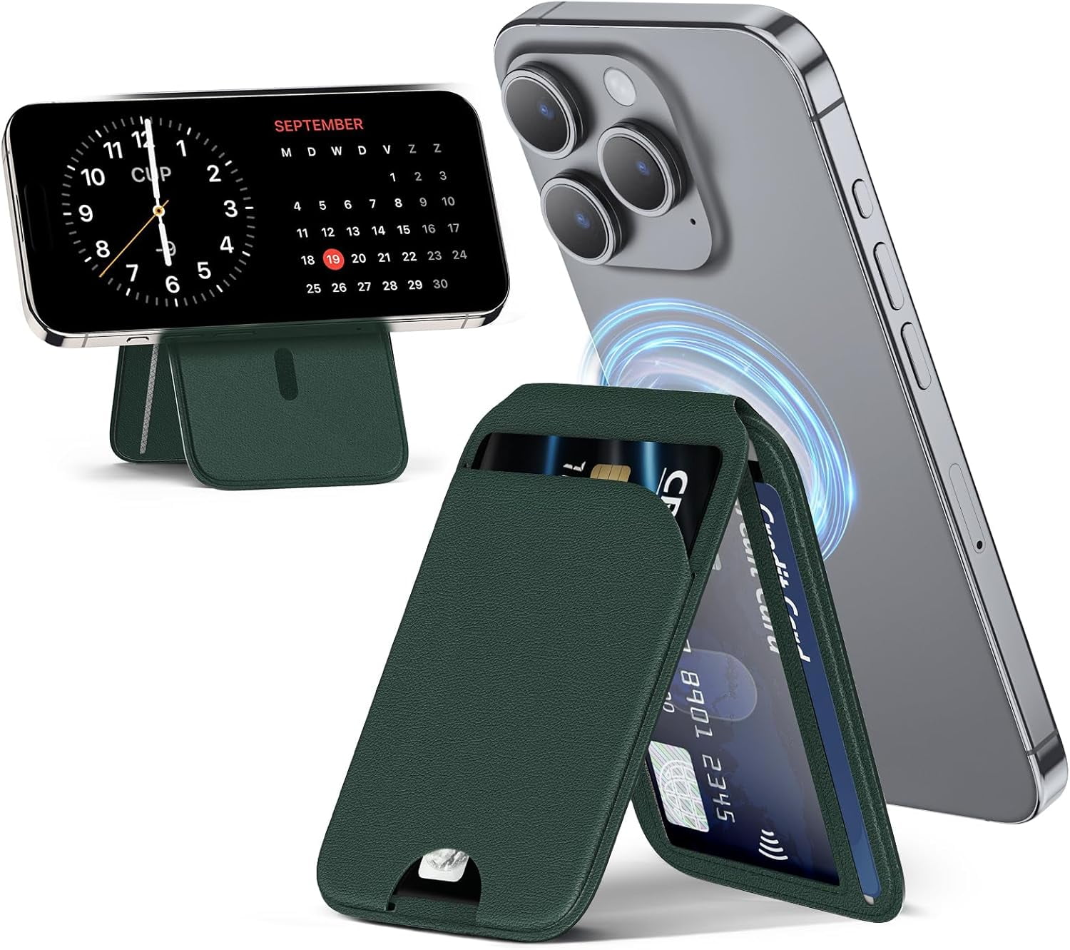 Mag-Safe Wallet Magnetic Wallet for iPhone Lightweight Magnetic Phone ...