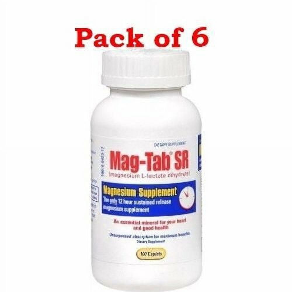 Mag-Tab Magnesium L-lactate Essential Mineral, Gluten-Free, Heart ...
