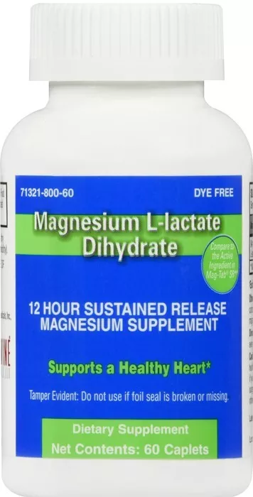 Mag-Tab SR Magnesium L-Lactate Dihydrate, Time Release Potassium ...