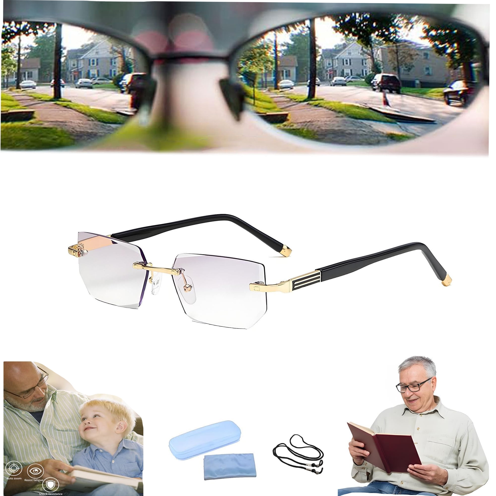 Mag Vision Glasses, 2025 New Intelligent Zoom Anti Blue Light ...