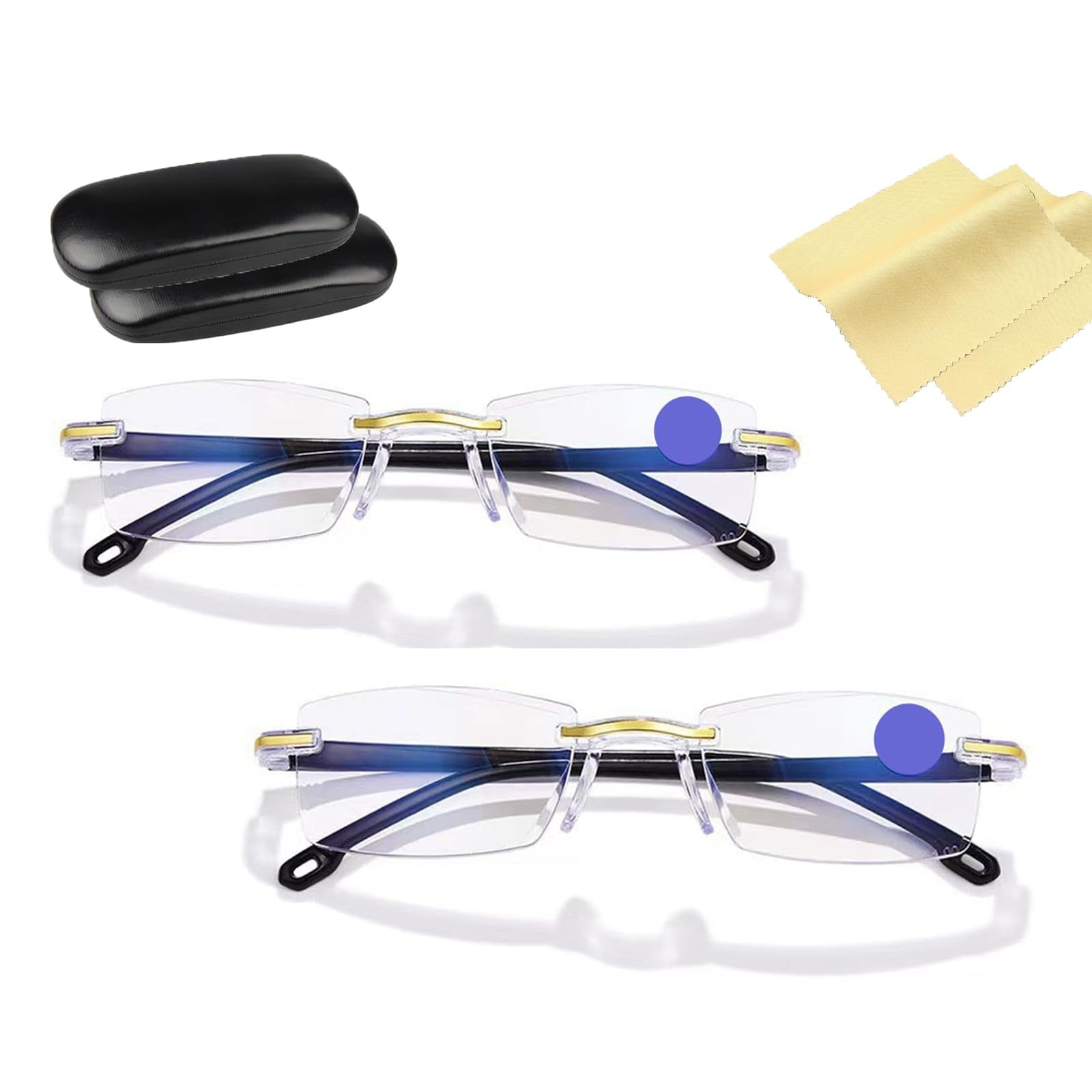 Mag Vision Glasses, Intelligent Zoom Anti Blue Light Blocking Computer Glasses, Anti-Glare ...