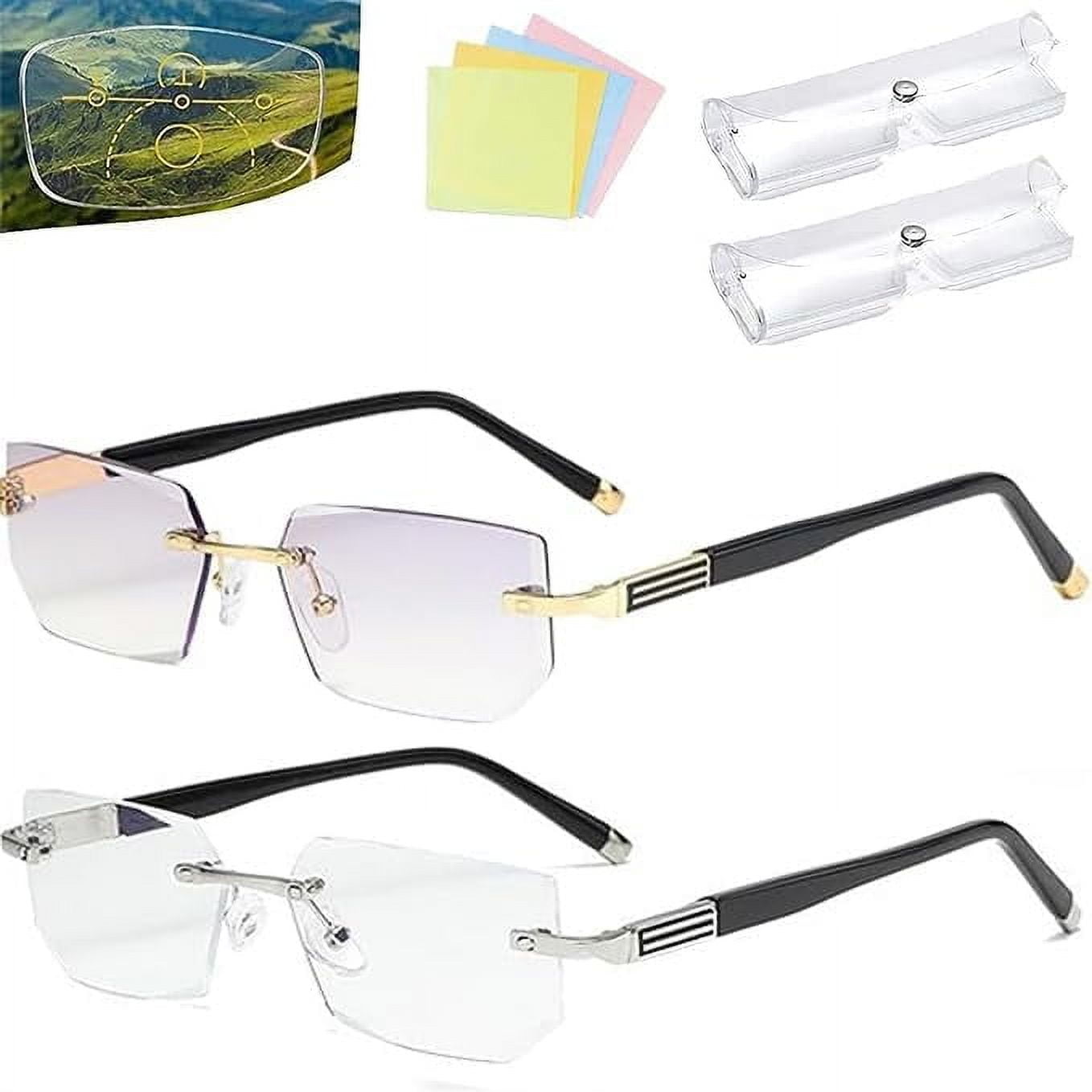 Mag Vision Glasses, Intelligent Zoom Anti Blue Light Blocking Computer ...