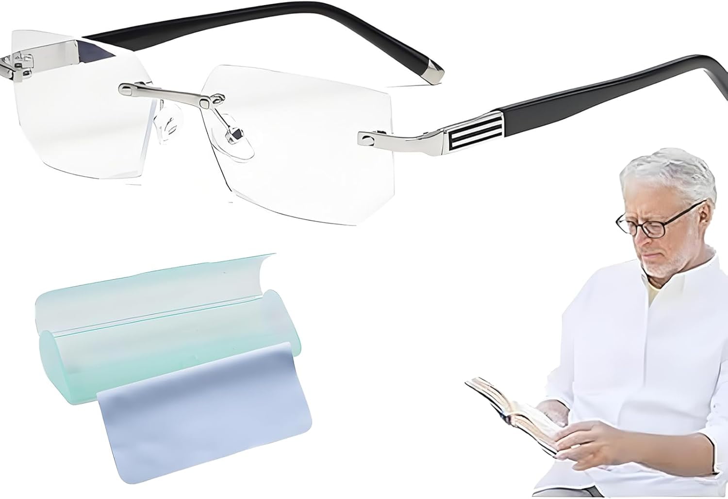 Mag Vision Glasses, Intelligent Zoom Blue Light Blocking Reading ...