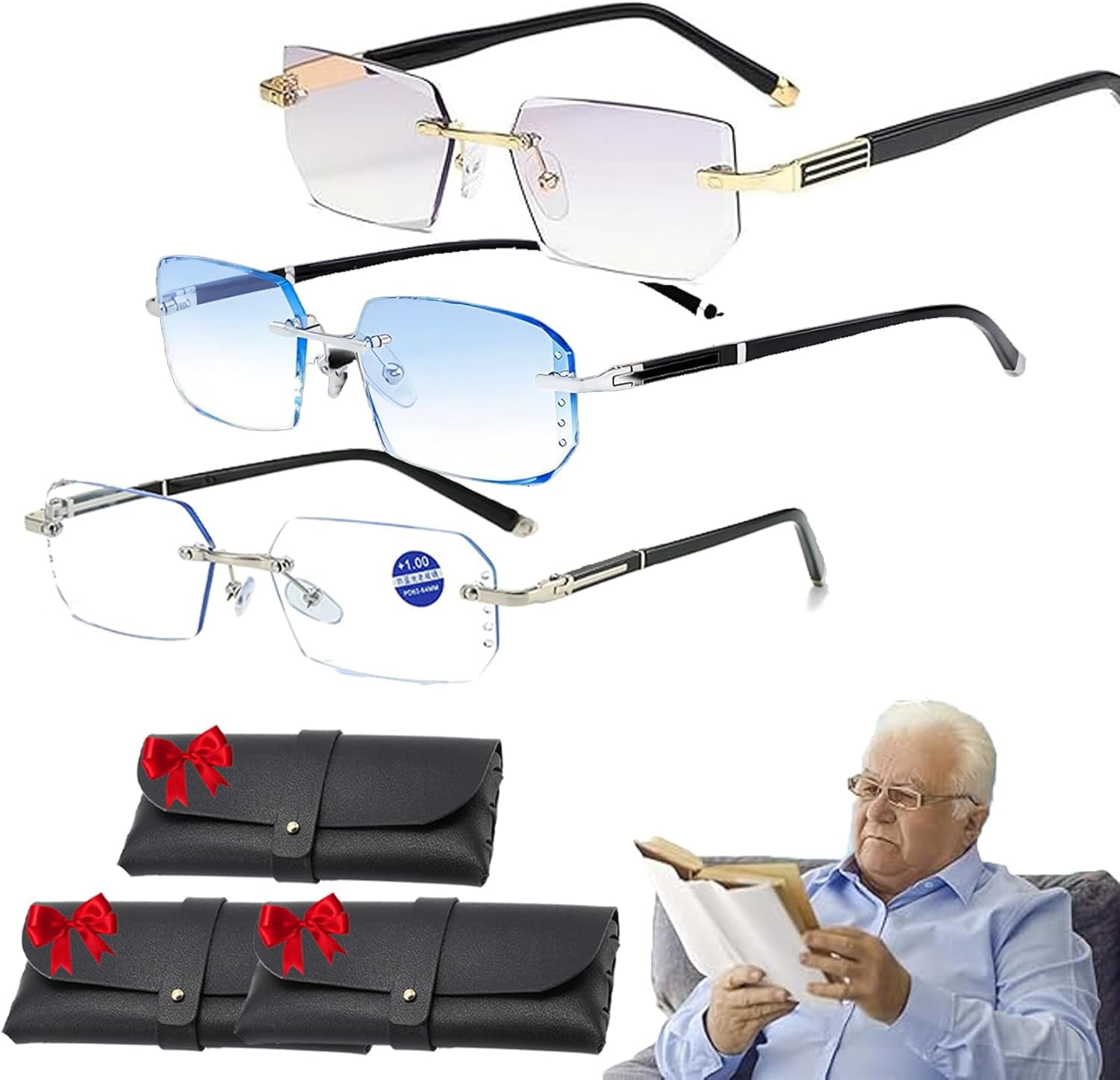 Mag Vision Glasses, Mag Vision Eye Glasses for Women, Color-Changing ...