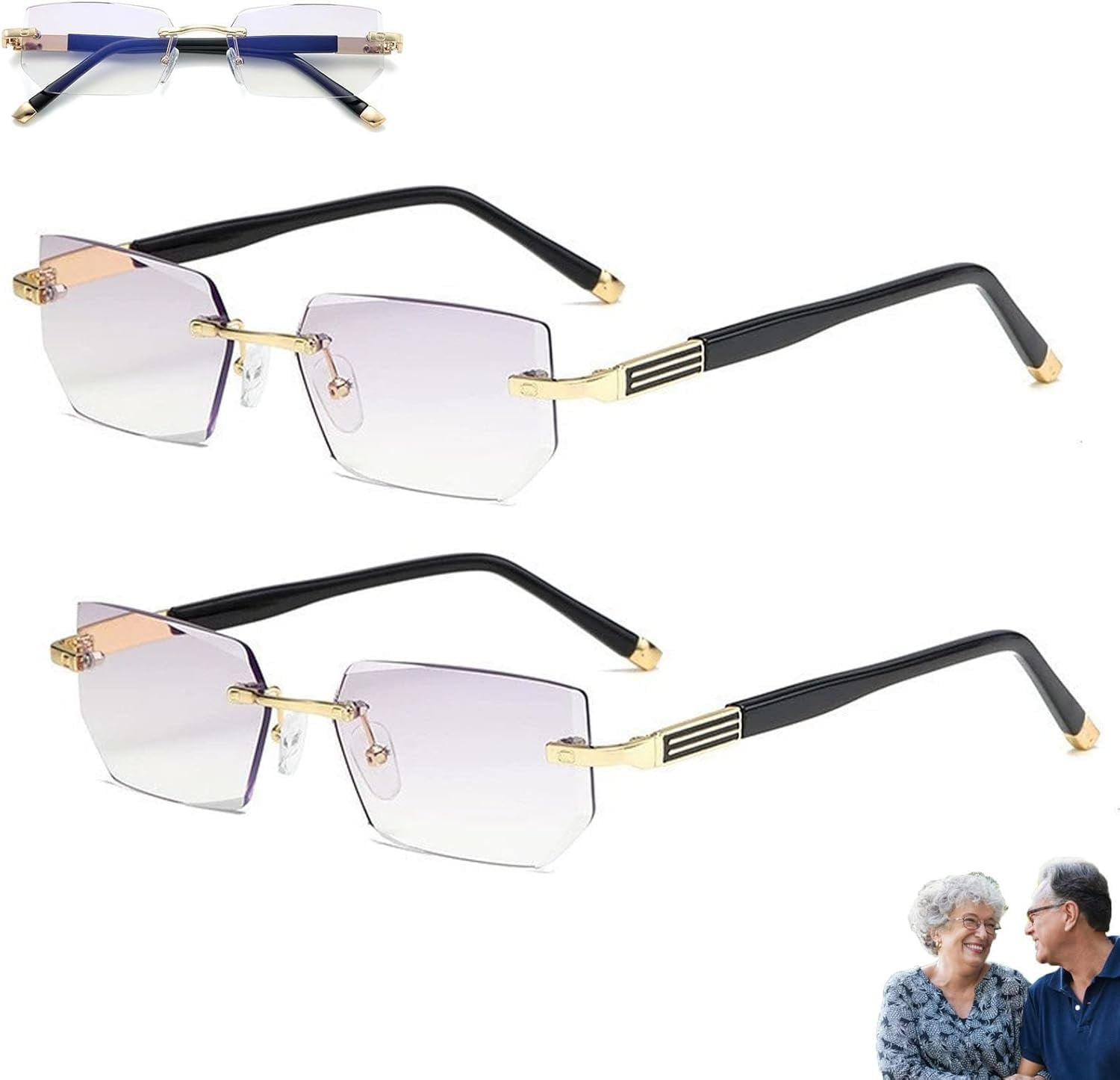 Mag Vision Glasses,Reading glasses with Smart Zoom Anti-Blue Light for ...