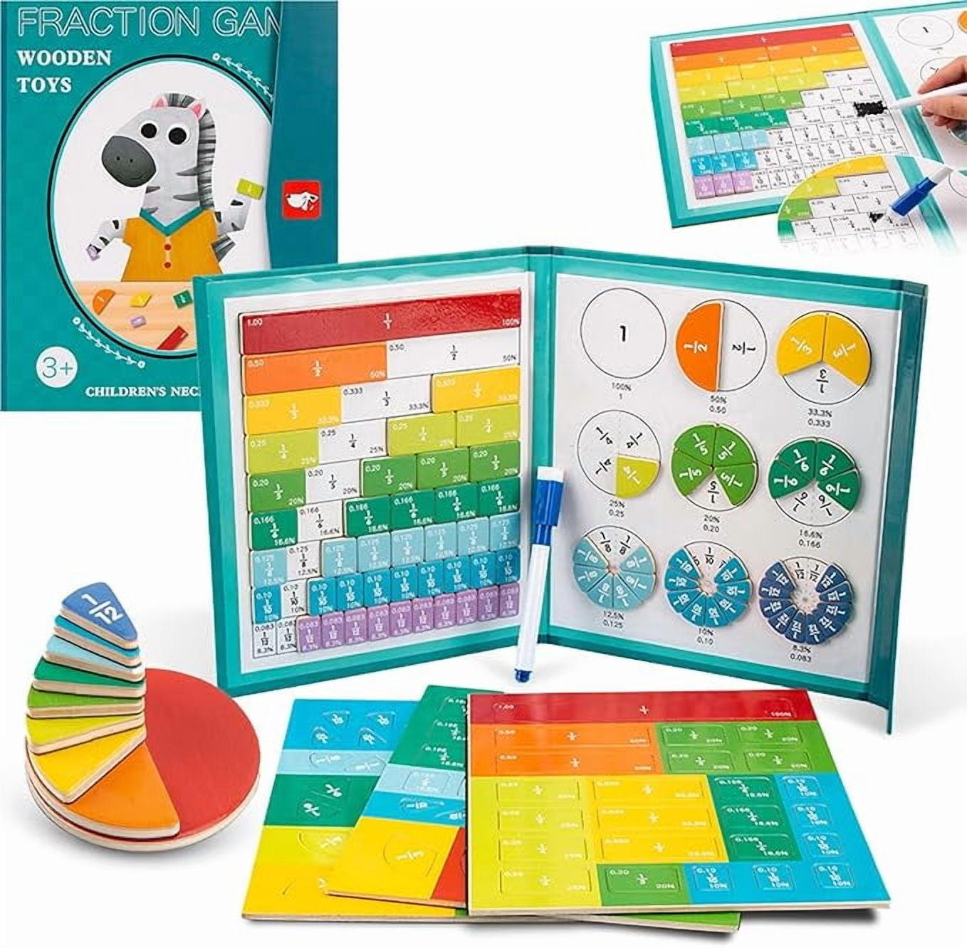 Mag_netic Fraction Demonstration Book, Tiles & Circles Fraction Kit ...