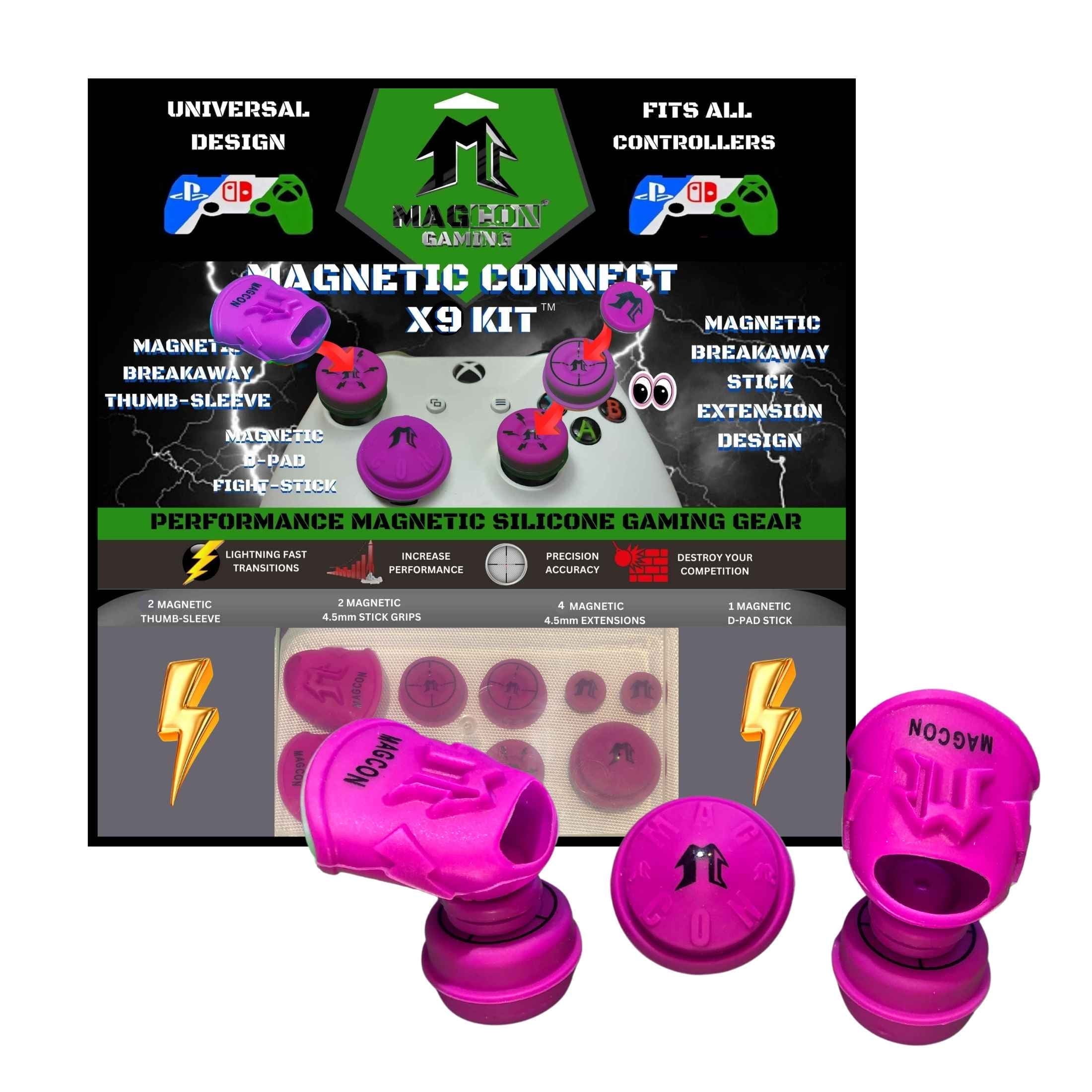 MagCon Gaming Wireless Game Controller Accessories Kit, Purple, 9 Count ...