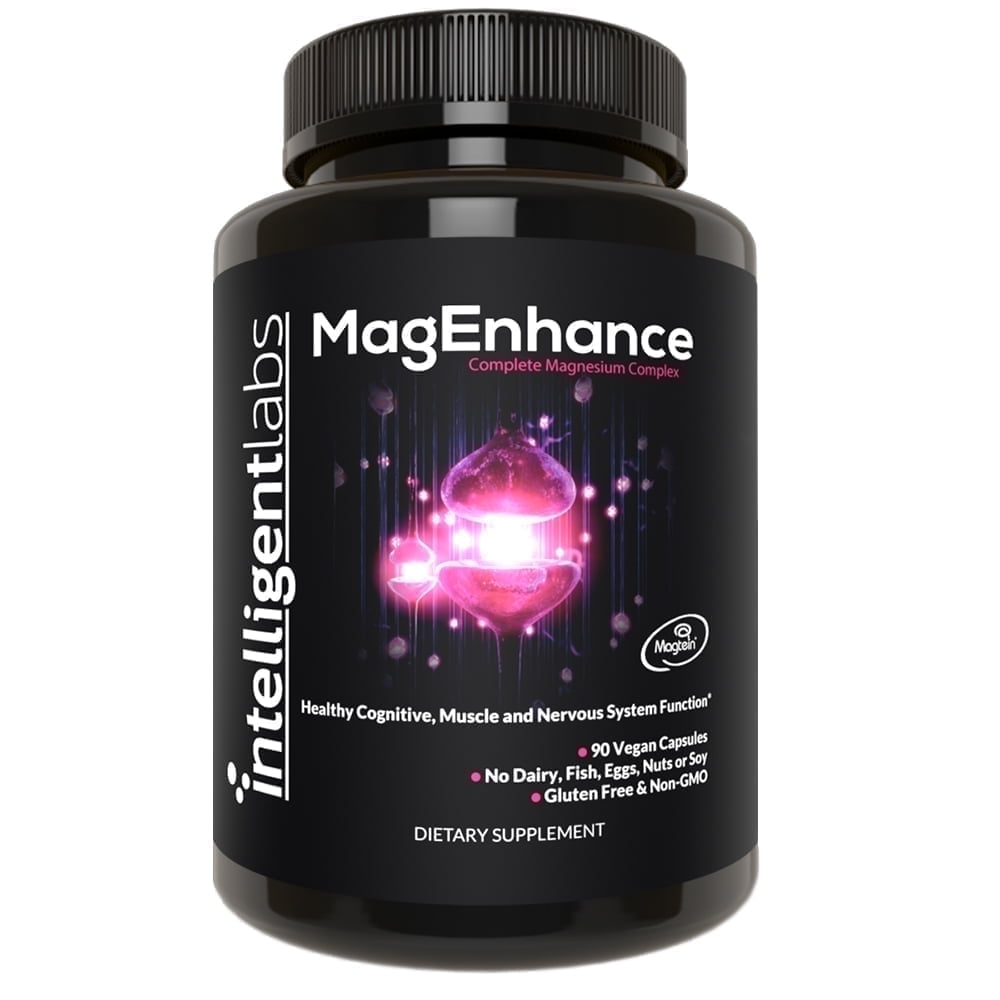 Intelligent Labs MagEnhance Magnesium L-Threonate Complex, Glycinate and Taurate, 90 Capsules ...