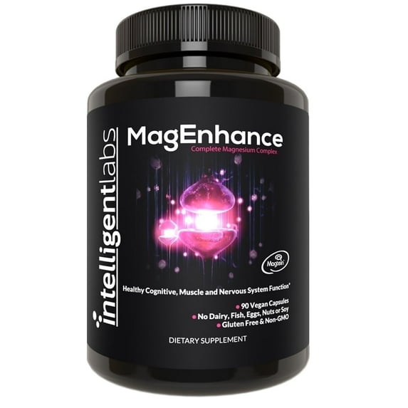 Intelligent Labs MagEnhance Magnesium L-Threonate Complex, Glycinate and Taurate, 90 Capsules ...