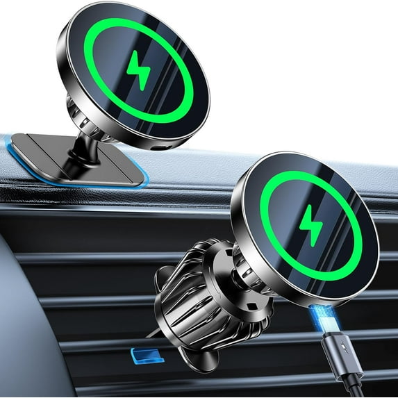 for MagSafe Car Mount Charger【Stronger Magnets】iPhone Magnetic Wireless ...