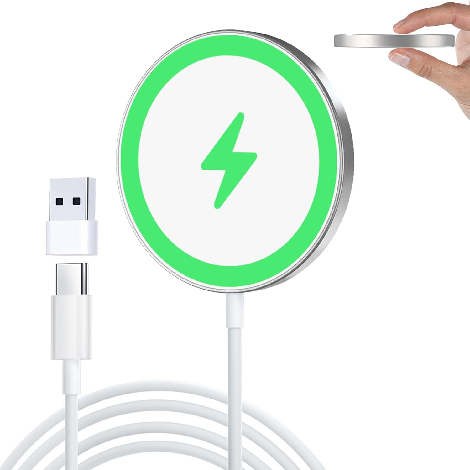 for MagSafe Charger 15W Magnetic Portable Wireless Charger Fast ...