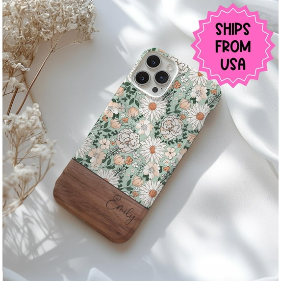 MagSafe Compatible Floral Case for iPhone Vintage Botanical Cover ...