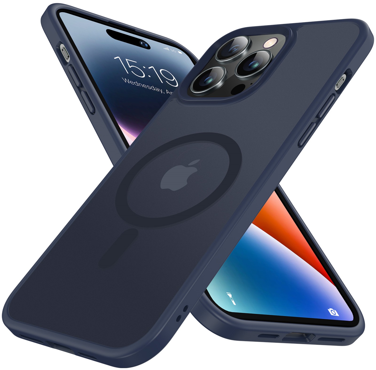 onn. MagSafe Compatible Phone Case for iPhone 14 Pro Max - Frosted Pink ...