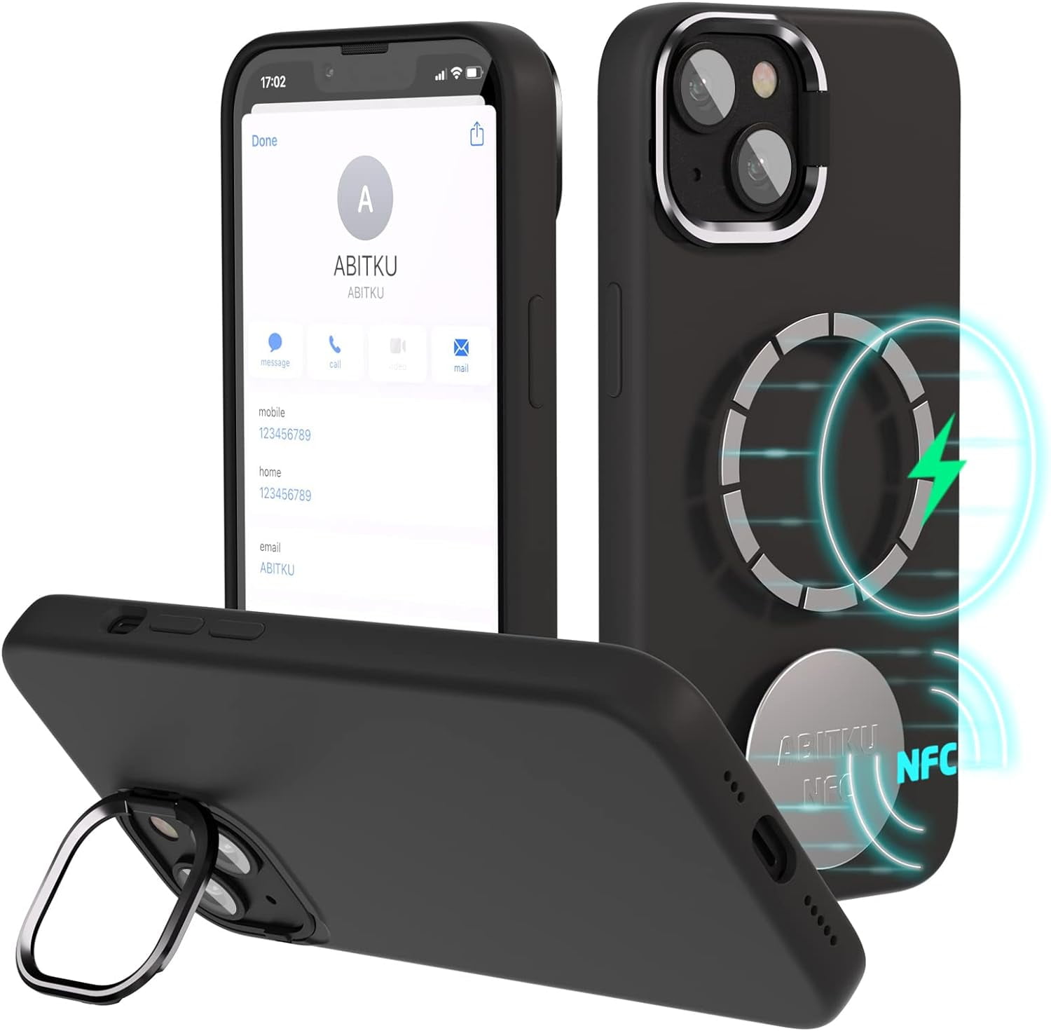 MagSafe Compatible with iPhone 14 - Smart NFC, Soft-Touch Liquid ...