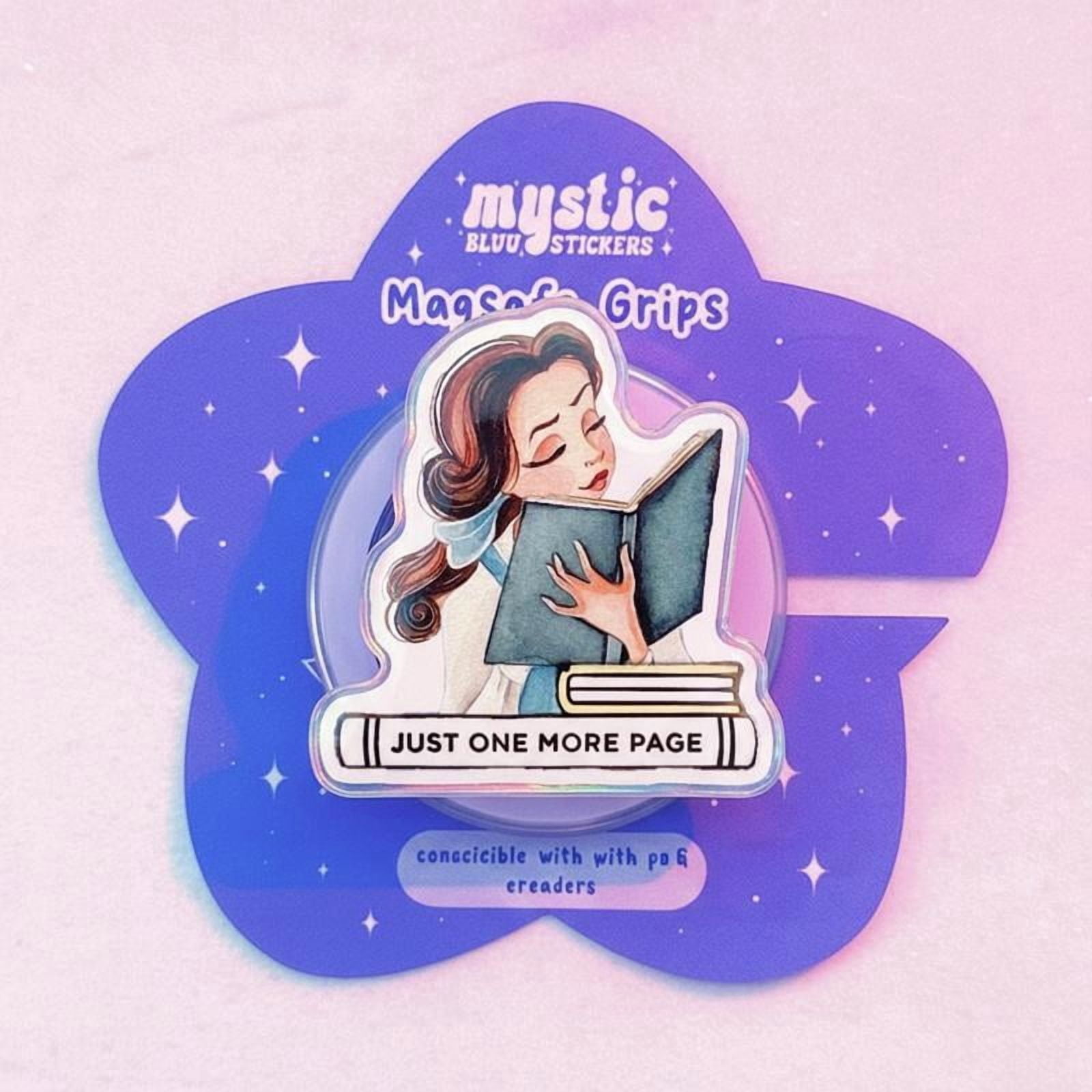 MagSafe Grip – Just One More Page Cute Reading Girl Holder, Aesthetic E ...