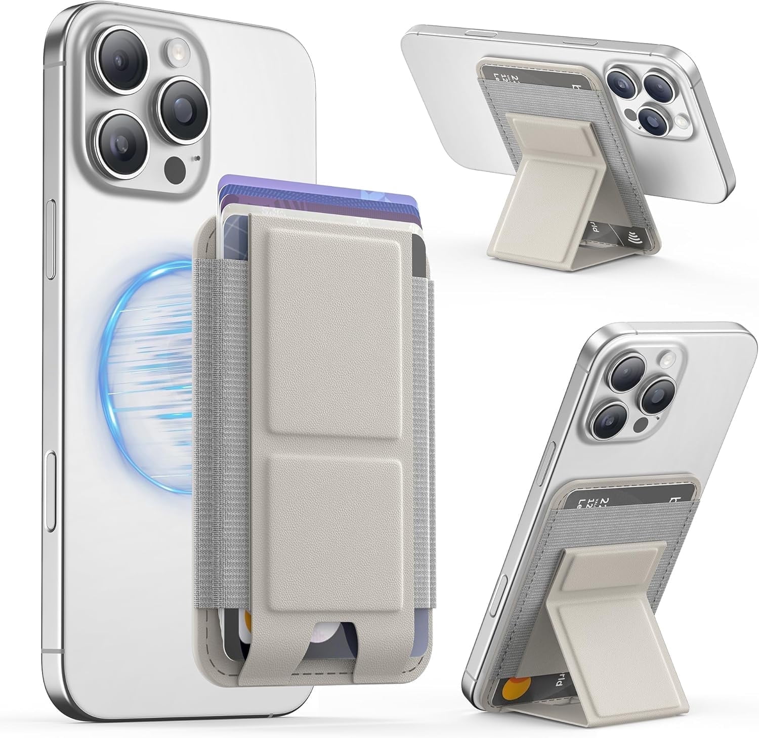 MagSafe Wallet with Stand, Stronger Magnetic Card Holder for iPhone 16 ...