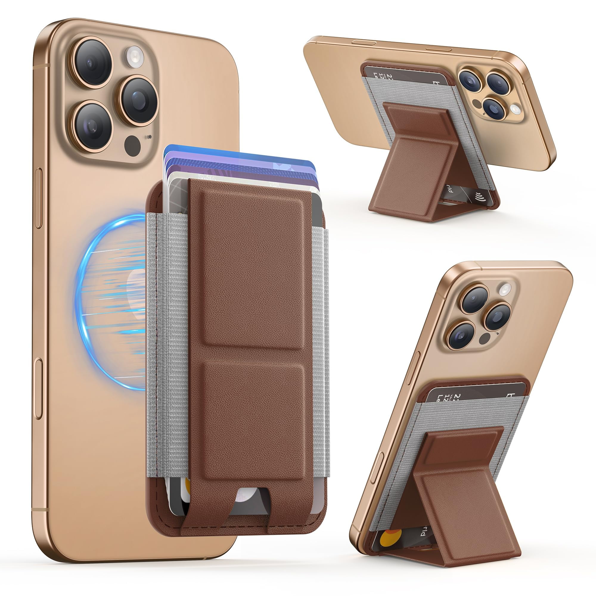 MagSafe Wallet with Stand, Stronger Magnetic Card Wallet Holder for ...