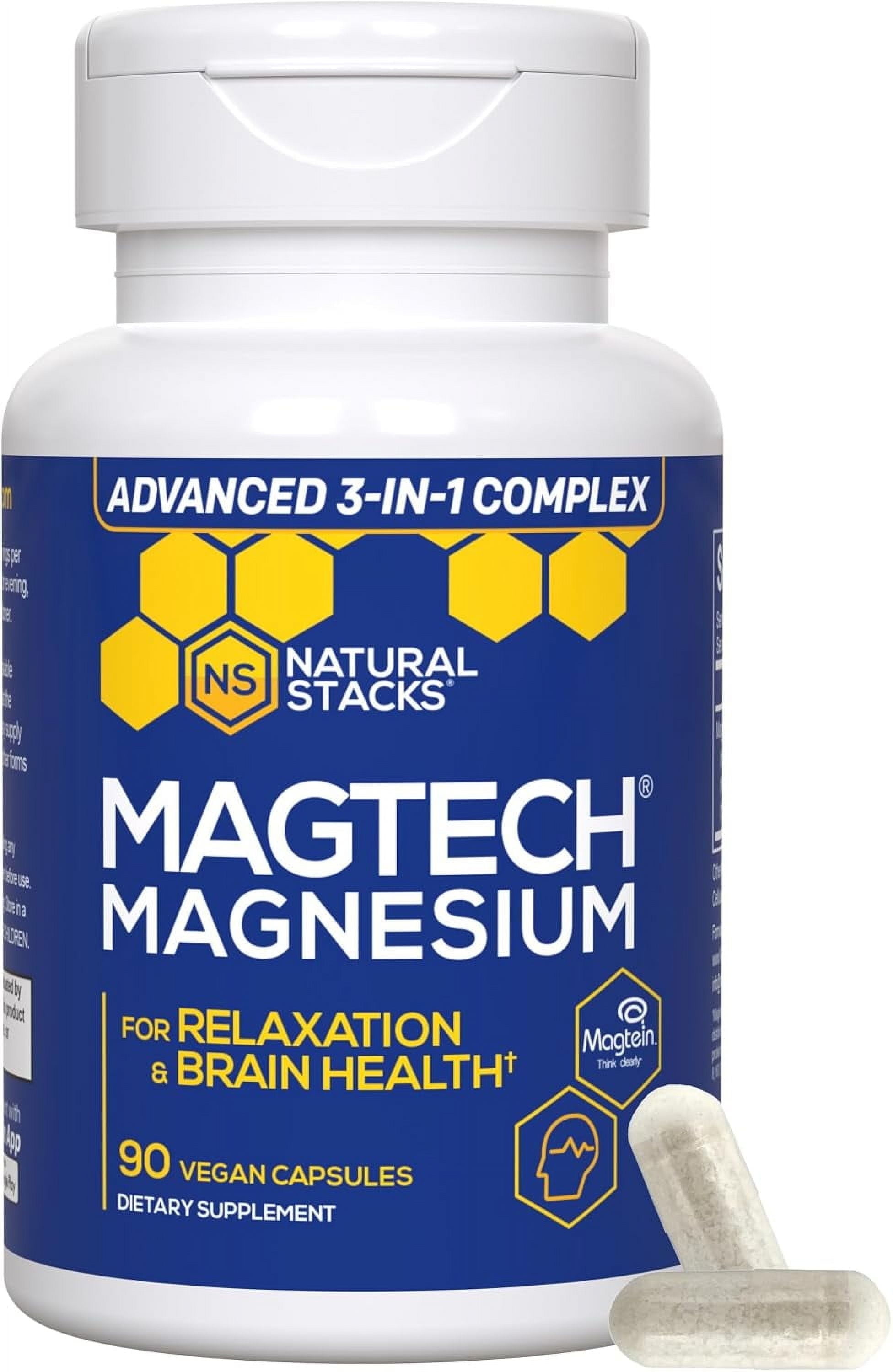 Free Shipping! Natural Stacks MagTech Magnesium Supplement, 200mg ...