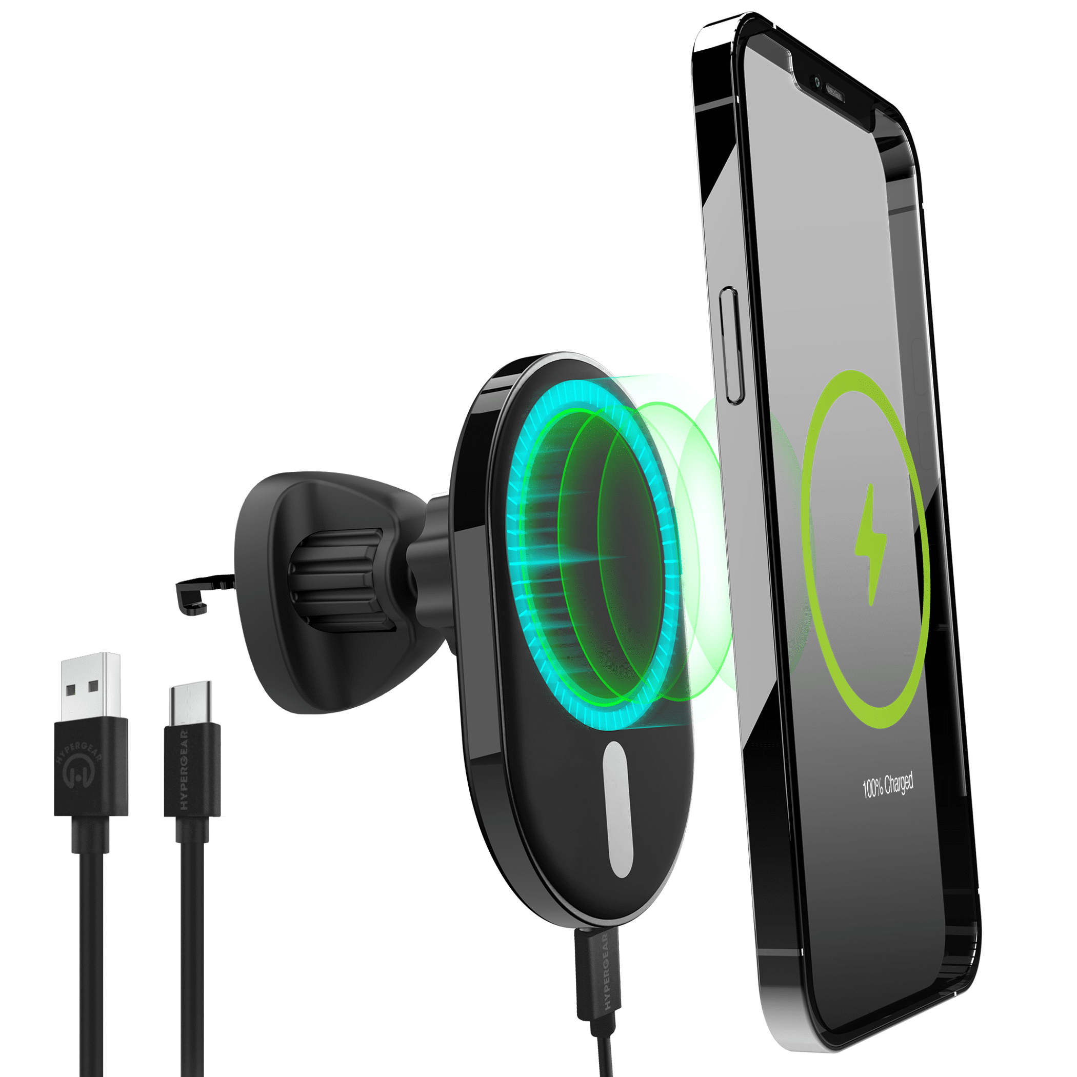 MagVent 15W Wireless Charging Mount[ Black ] - Walmart.com