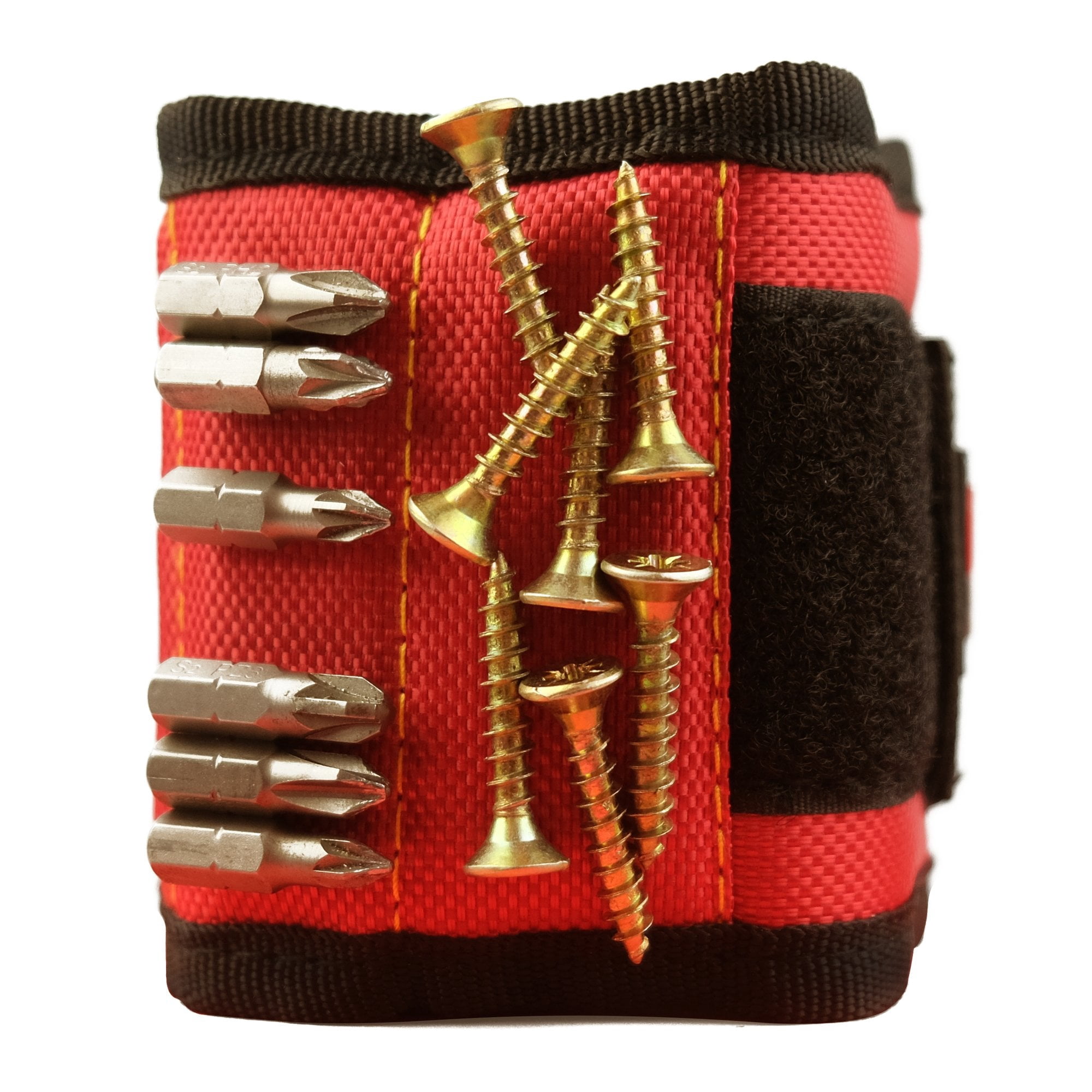 MagWrist Red Magnetic Wristband for Screws, Nails, Drill Bits - Ideal ...