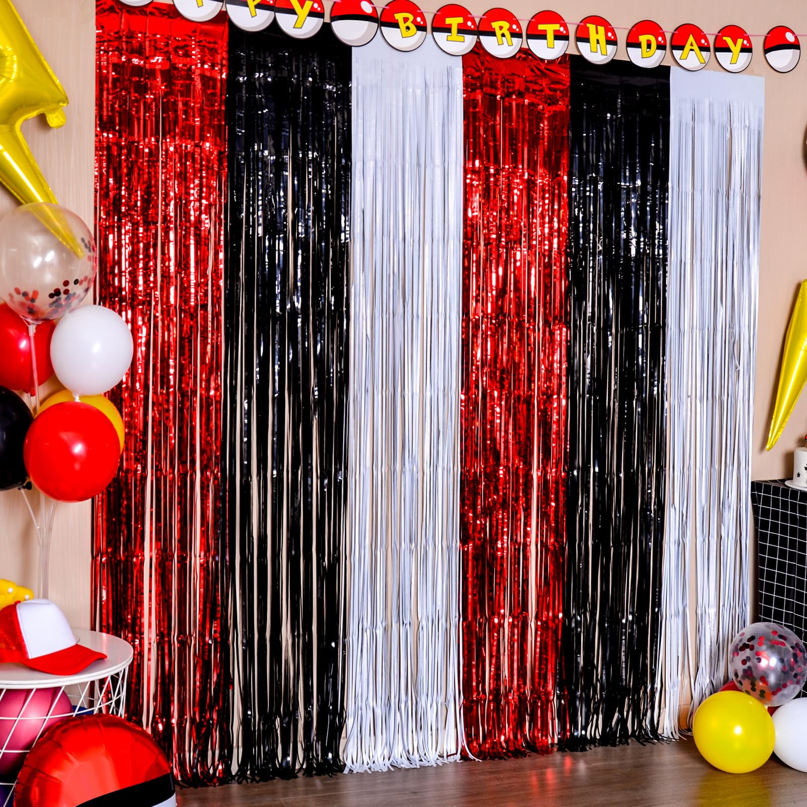 Maga-L Cartoon Monster Birthday Party Supplies,2 AIS1 Pack Red White ...