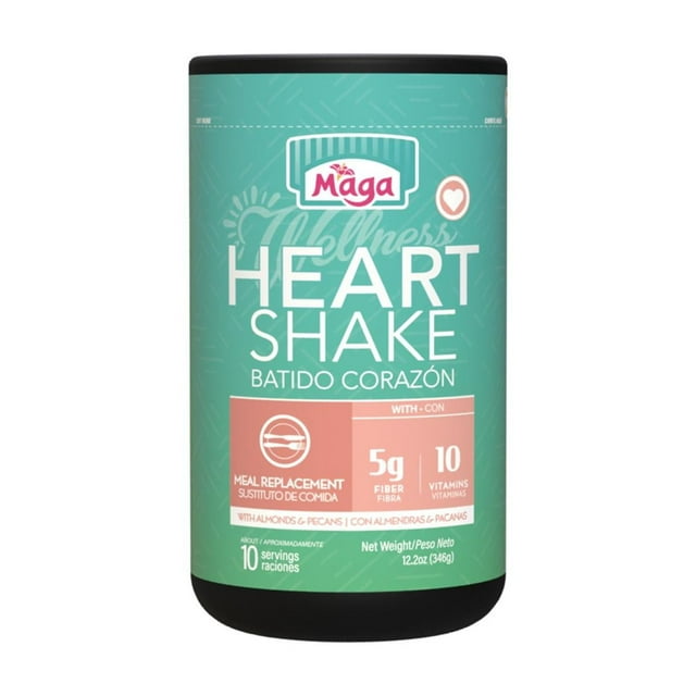 Maga, Heart Shake with Almonds and Pecans, Healthy Meal Replacement, 12 ...