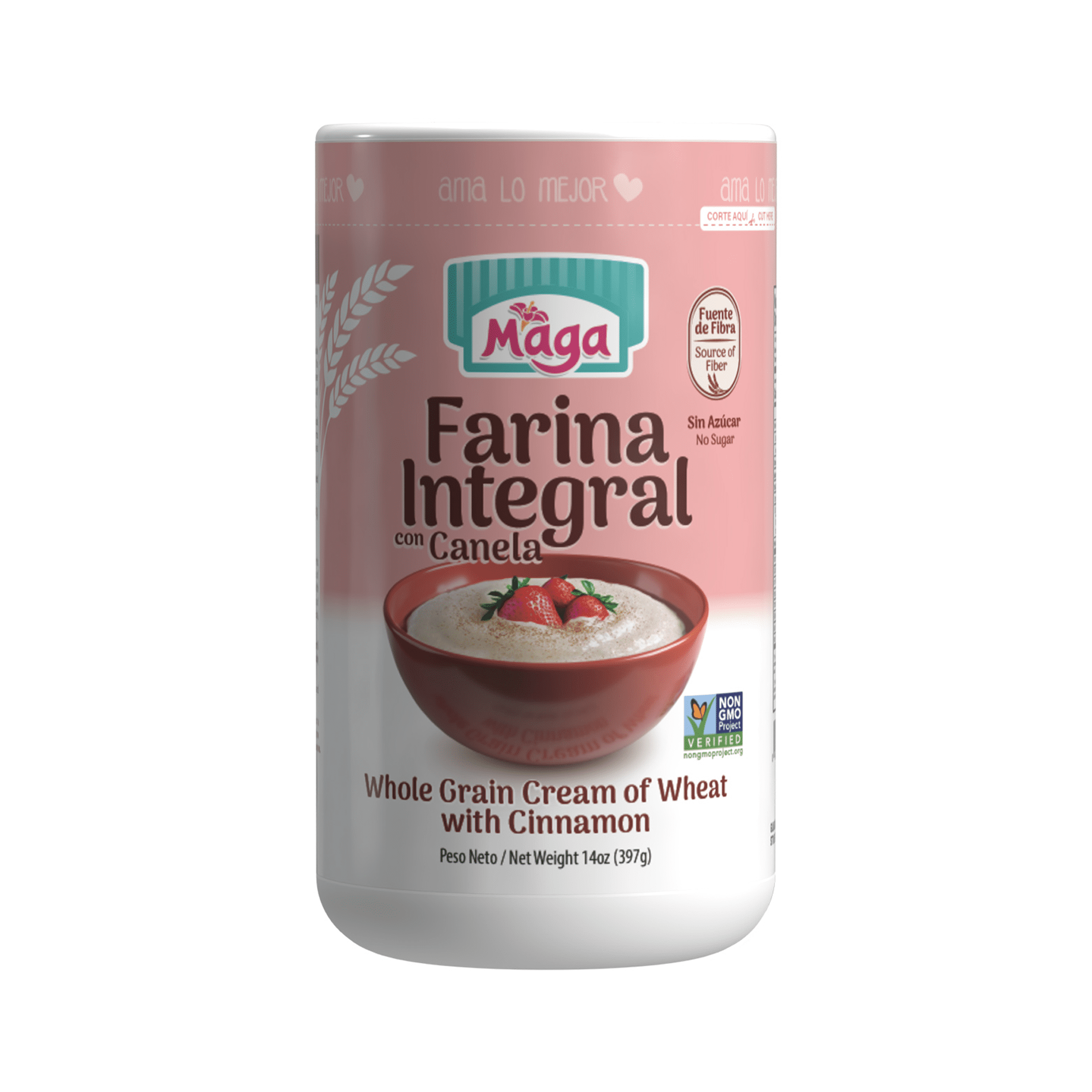 Maga Whole Grain Cream of Wheat with Cinnamon, Contains Wheat, 14 oz ...