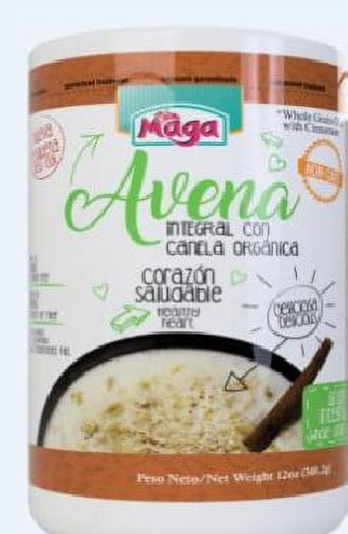 Maga, Whole Grain, Instant Oatmeal with Cinnamon, 12oz (340.2g), Shelf ...