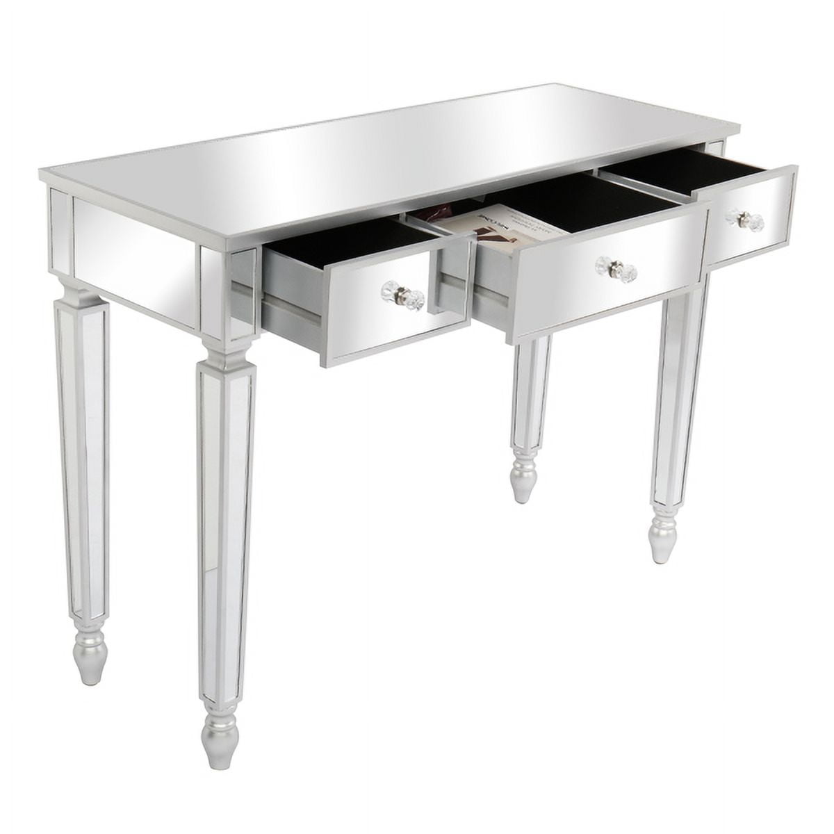 Magace Dressing Table Mirror Table Console Table 3 Drawers 106 x 38 x ...