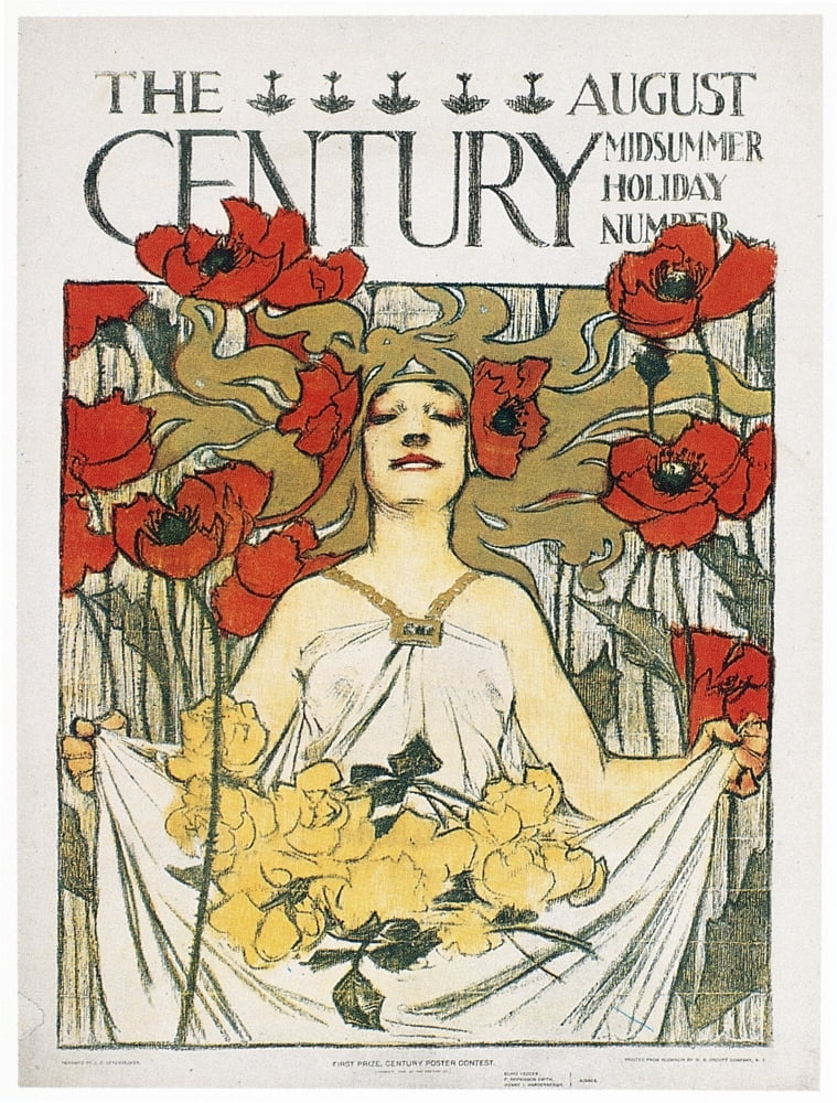 Magazine Century 1896. N'Century' Magazine Cover. Lithograph 1896 By ...