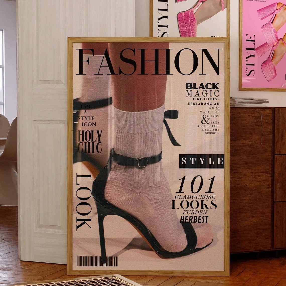 Magazine Cover Print, 70S Print, Fashion Wall Art, Typography Print ...