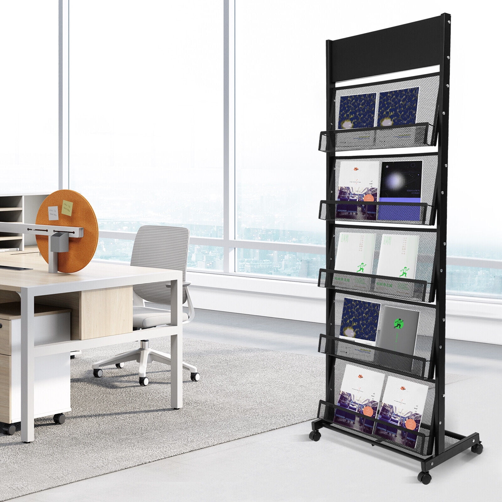 Magazine Display Stand, Magazine Display Stand For Trade Show, Black 5 ...