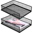 Magazine File Holder, 2 Pack Desk Organizer and Accessories, Metal ...