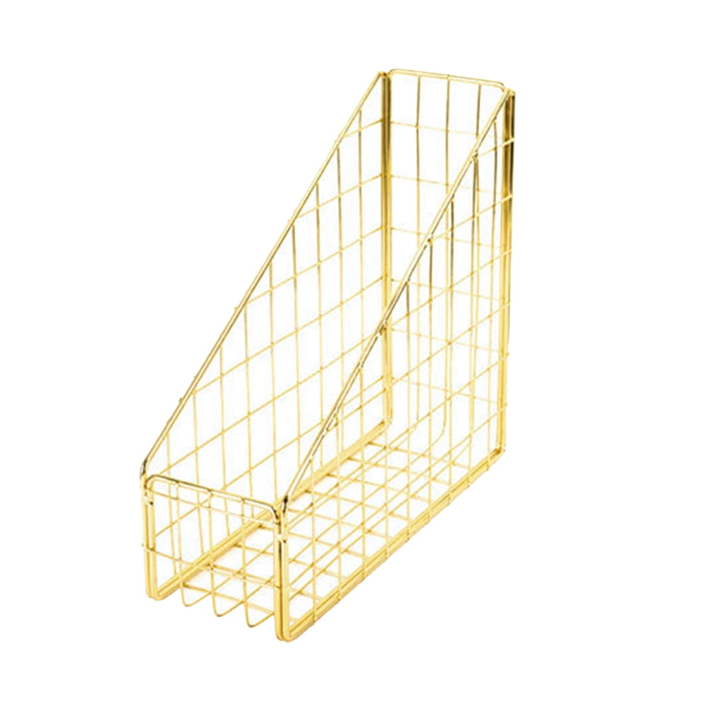 Magazine File Holder Bookshelf Mesh Wall Mounted Metal Wire Rack The ...