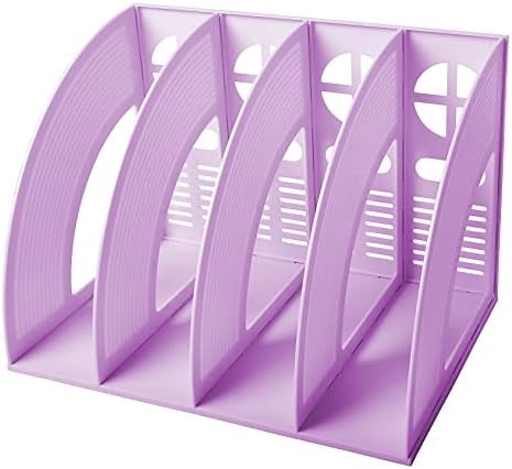 Magazine File Holder Vertical PP Folder Book Desktop Organizer Plastic ...