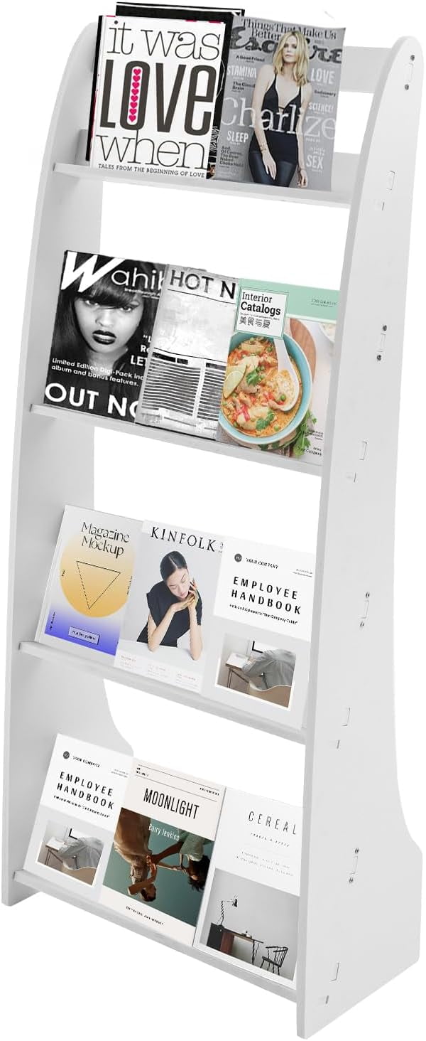 Magazine Holder, Floor-Standing Magazine Rack, Brochure Display Stand ...