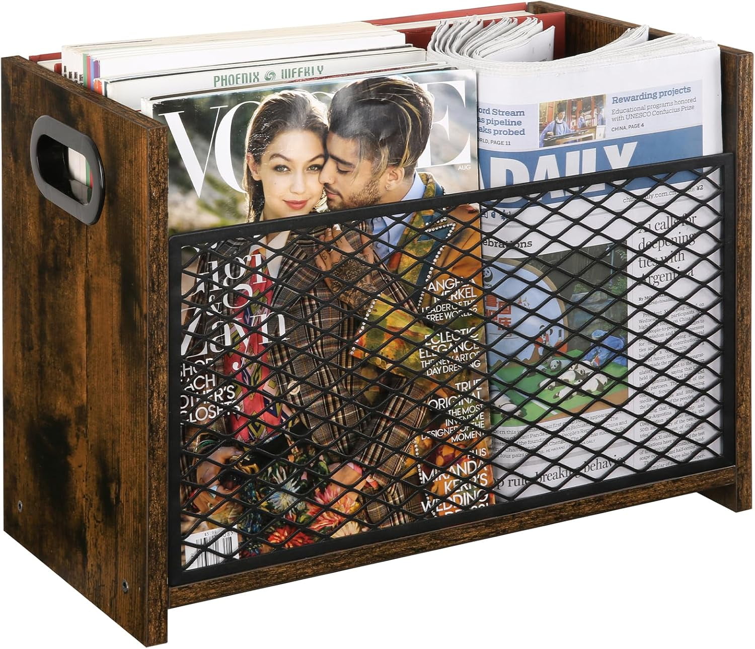 Magazine Holder, Magazine Rack for Desktop and Home Office, Farmhouse ...