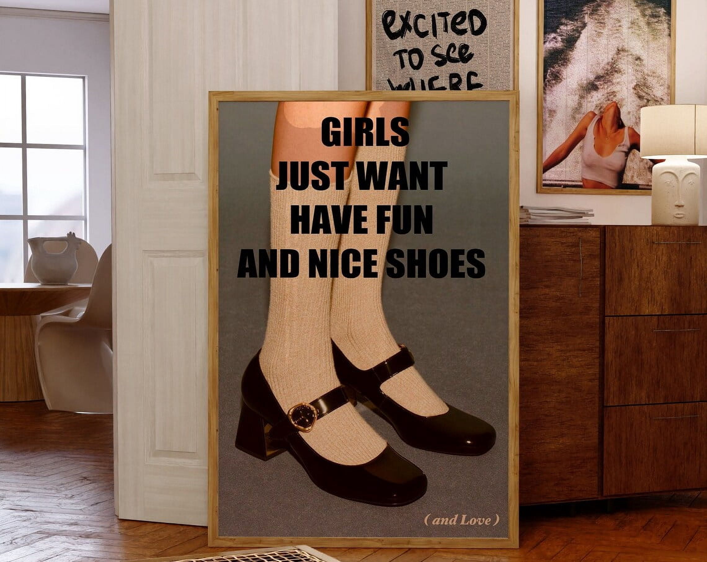 Magazine Poster, 70S Print, Black Wall Art, High Heels Poster, Dorm ...