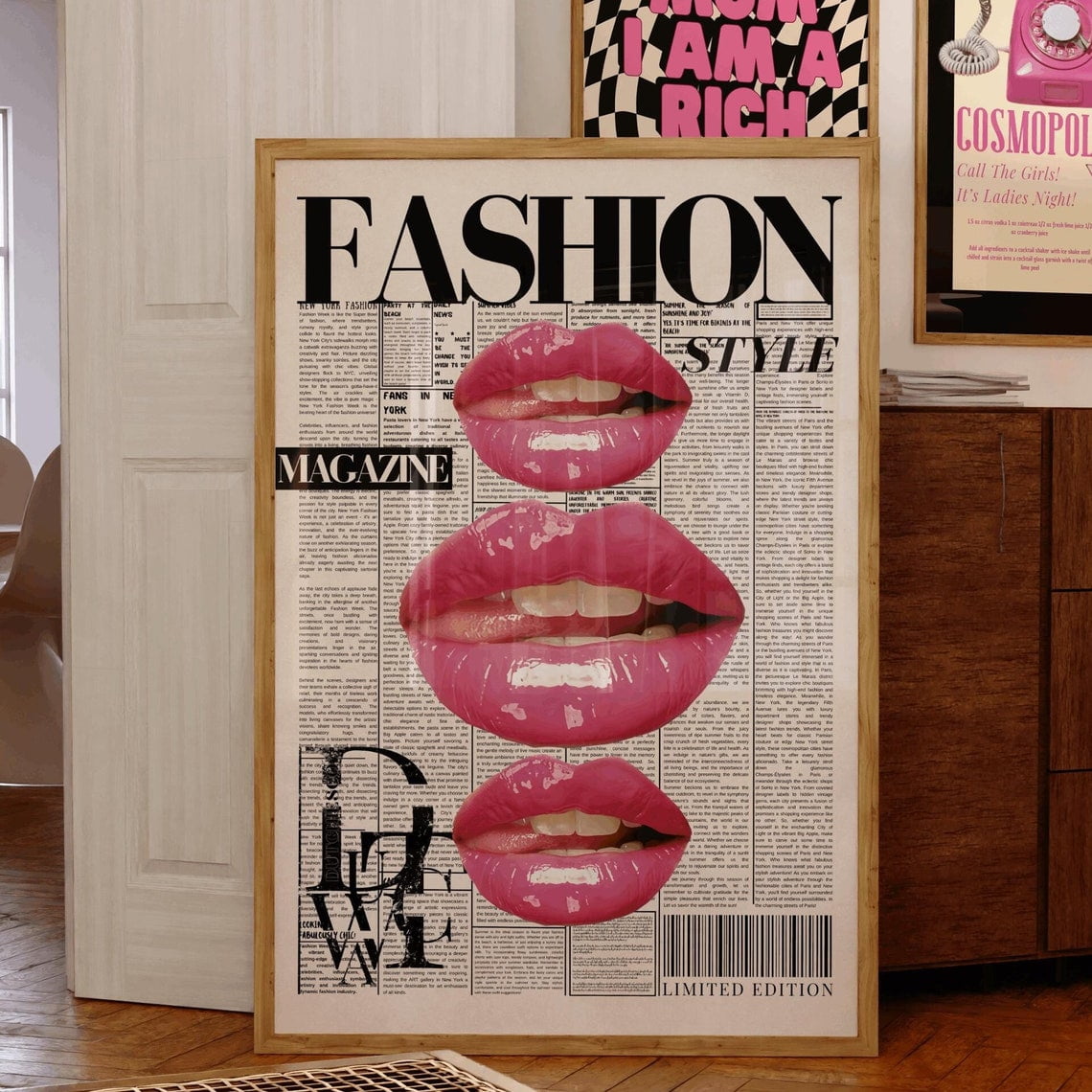 Magazine Poster, 70S Retro Print, Fashion Poster, Vogue Poster, Girly ...
