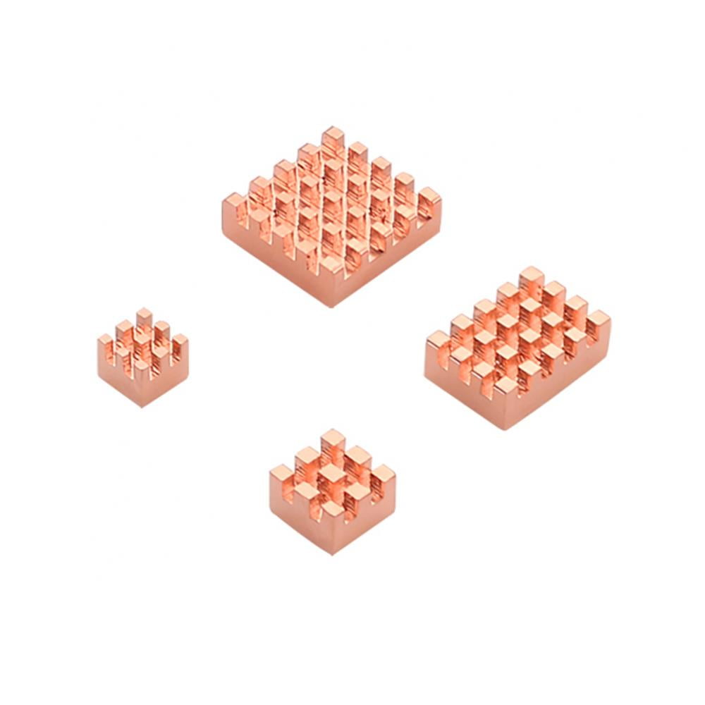 Magazine Pure Copper Radiator For Raspberry Pi 4B 4 Pieces With Thermal ...