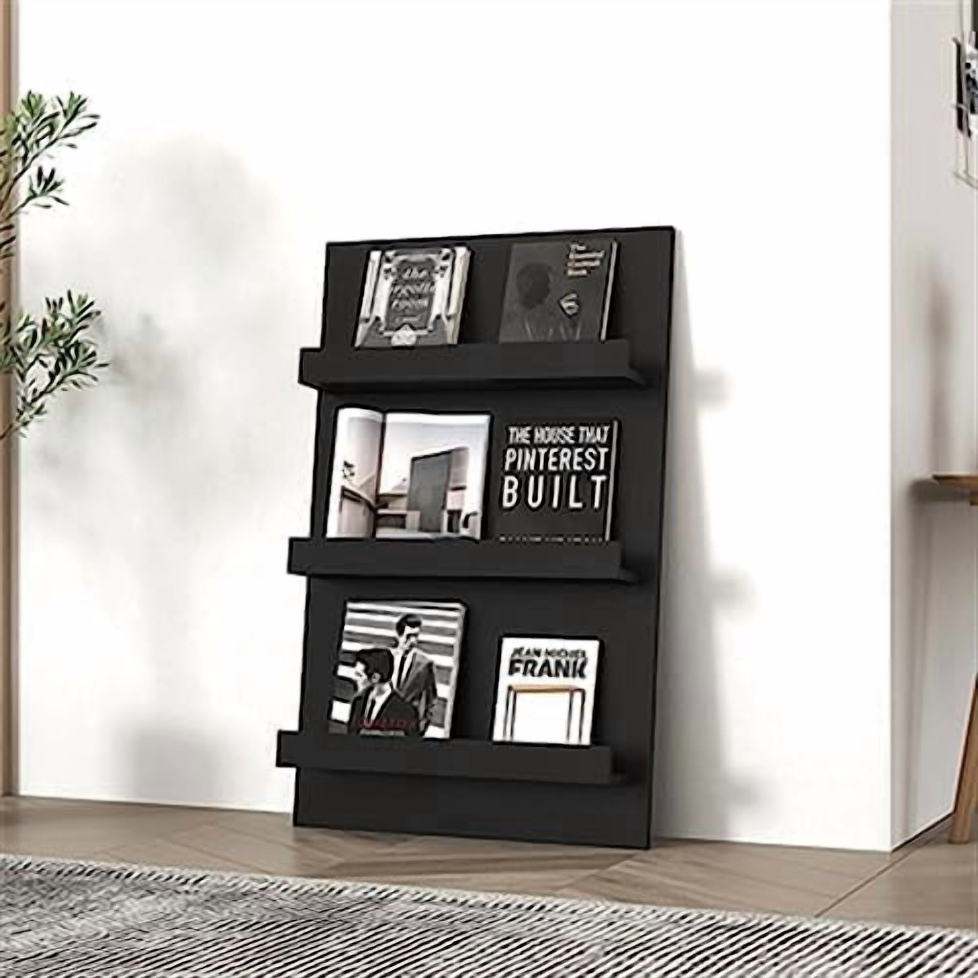Magazine Rack Floor, Vertical 3 Tier Newspaper Stand for Waiting Room ...