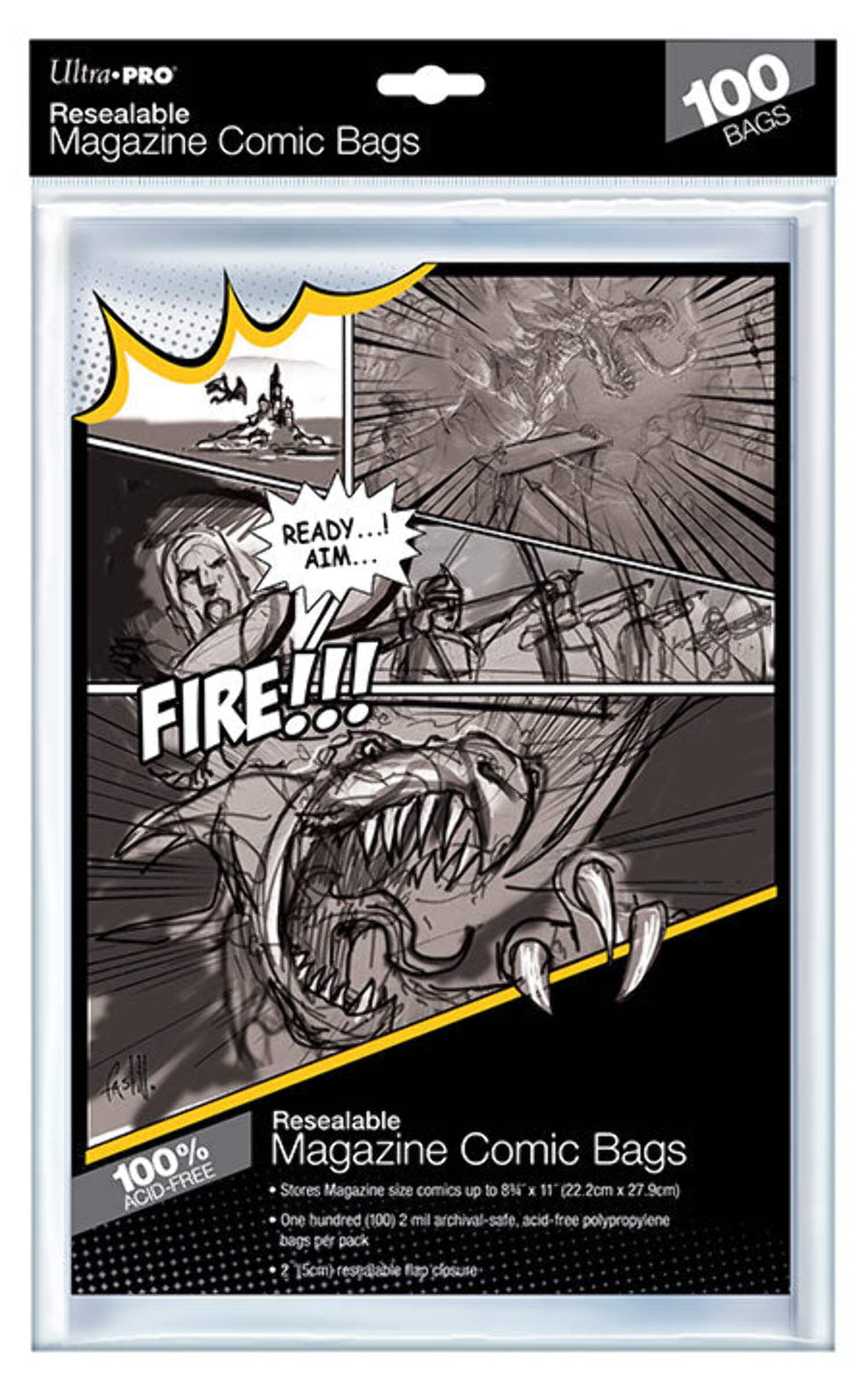 Ultra Pro - Comic Bags - Magazine Size - Resealable (100 per Pack ...