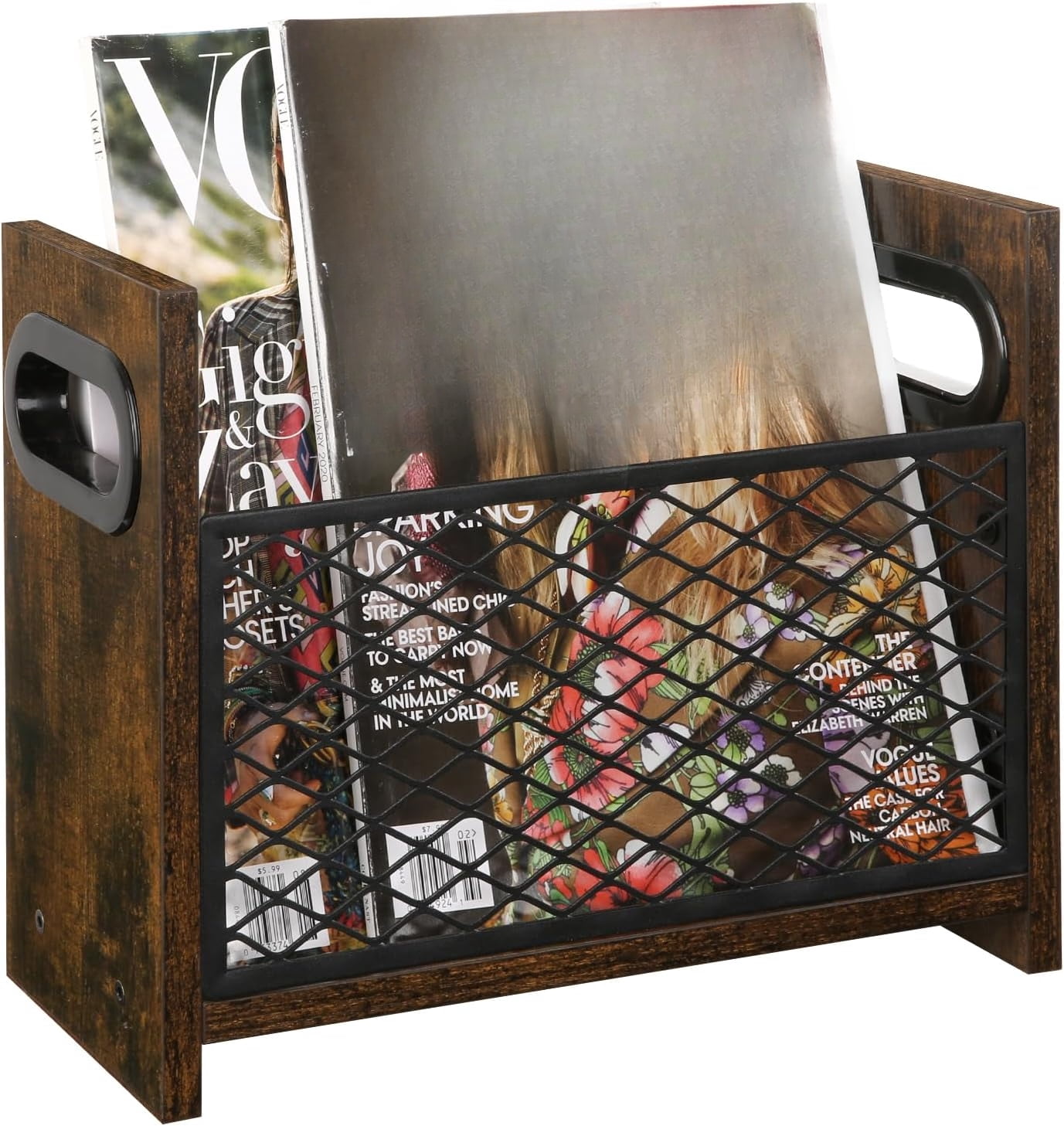 Magazine holder, magazine rack for desktop and home office, farmhouse ...