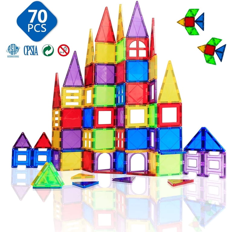 Quadpro 76 Piece Magnetic Blocks Building Toys Magnet Okidstem 76
