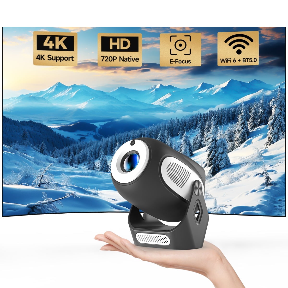 Magcubic HY300X Projector, Mini Projector Support 4K with Electronic ...