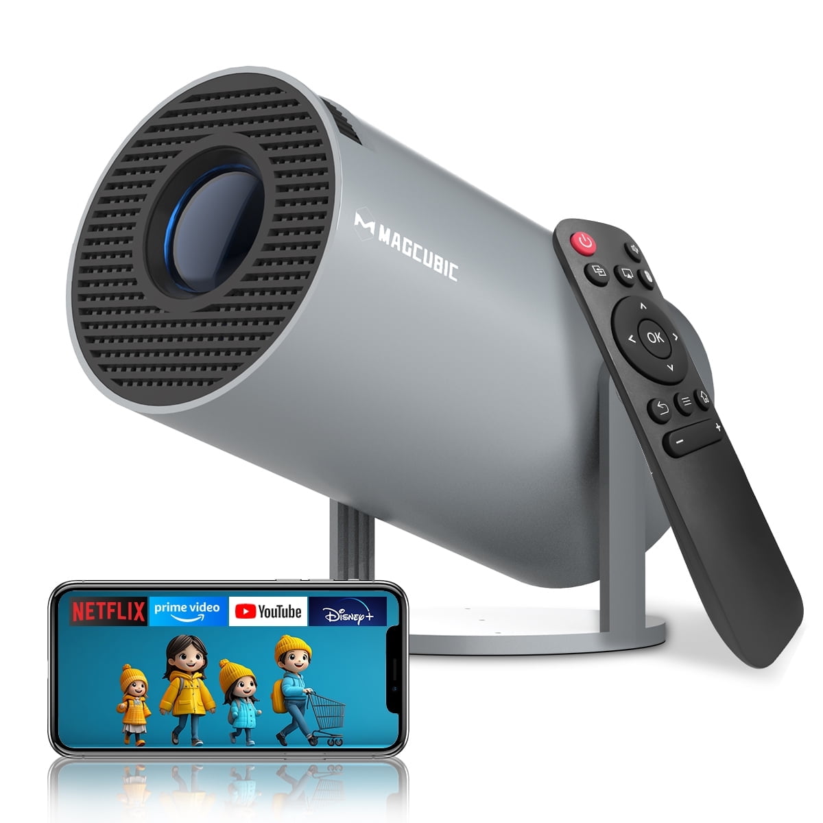 Magcubic Projector 4K 1080P Support with WiFi and Bluetooth, Portable ...
