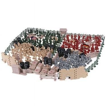 wwii us vs german plastic soldier bucket: 110pc 1:32 troops, vehicles ...